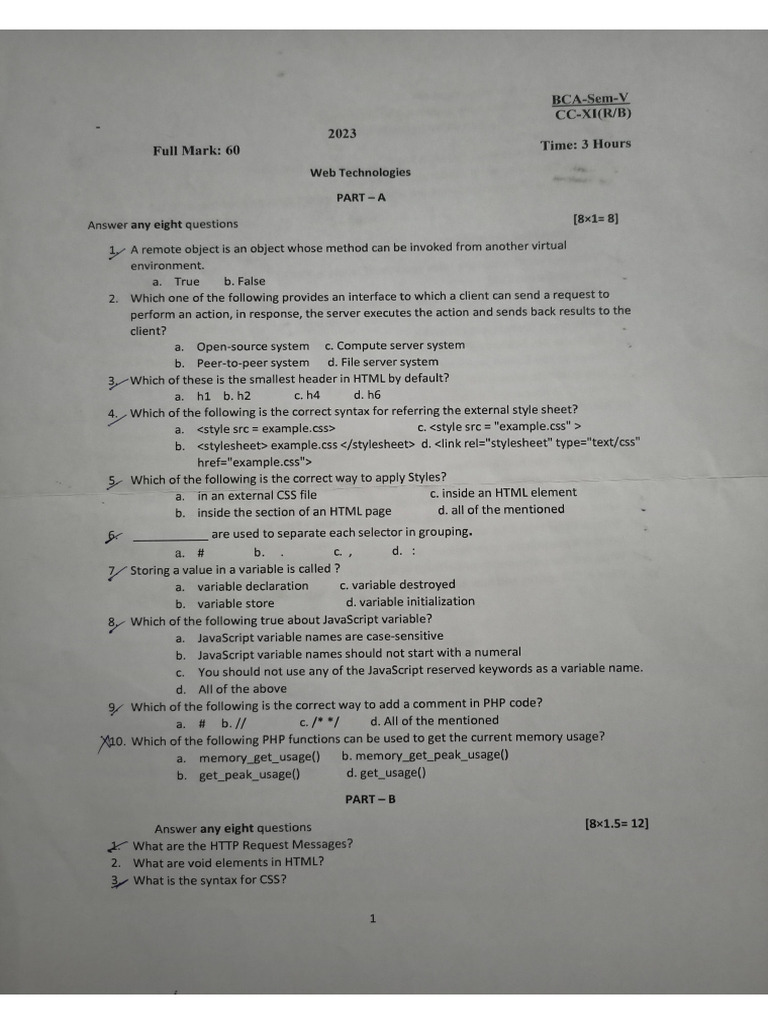 WT Questions-2022 | PDF