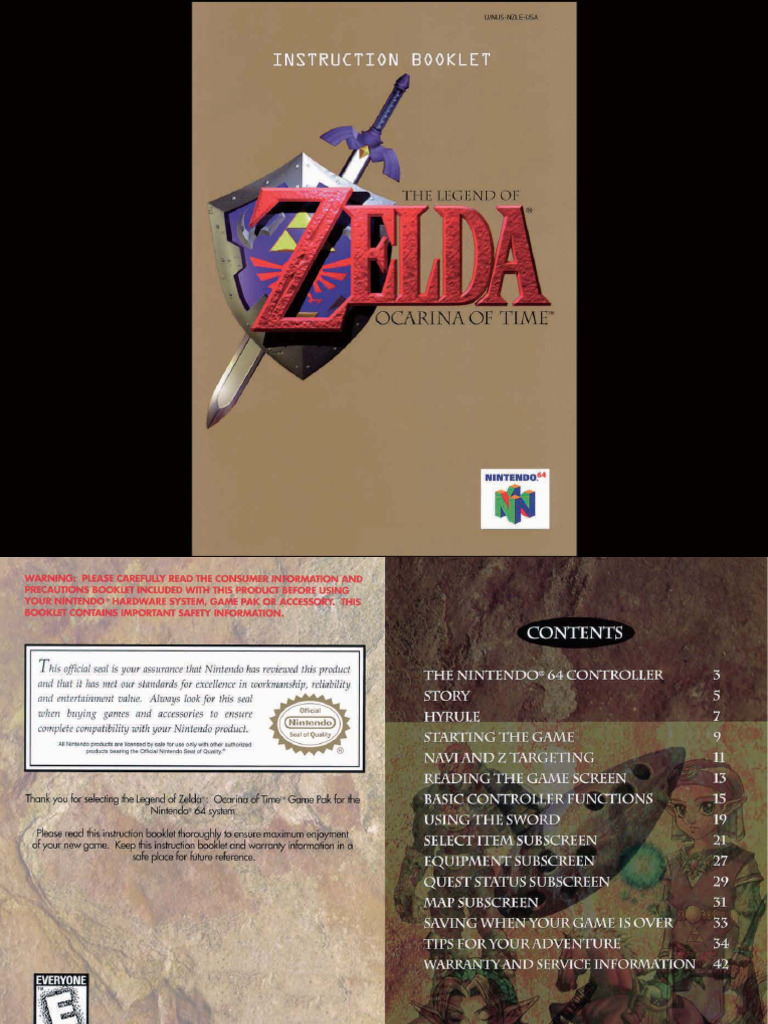 Manual Nintendo64 TheLegendOfZeldaOcarinaOfTime En-1 | PDF
