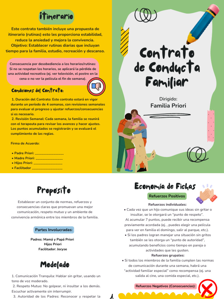 Contrato de Conducta Familiar | PDF | Sicología | Psicología Social