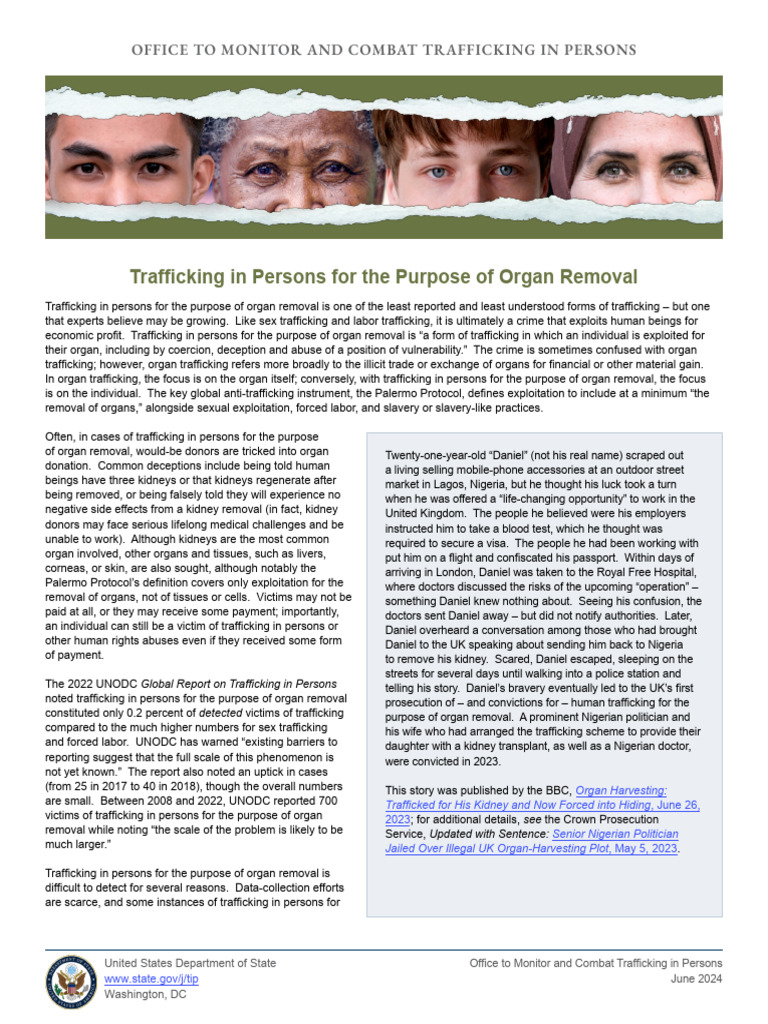 24 02934 TIP Factsheet Forced Organ Removal Accessible 8.22.20224 | PDF ...