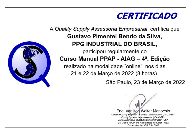 Manual Ppap Aiag 4 Edição | PDF