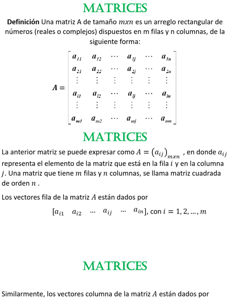 MATRICES1 | PDF | Matriz (Matemáticas) | Funciones y mapeos