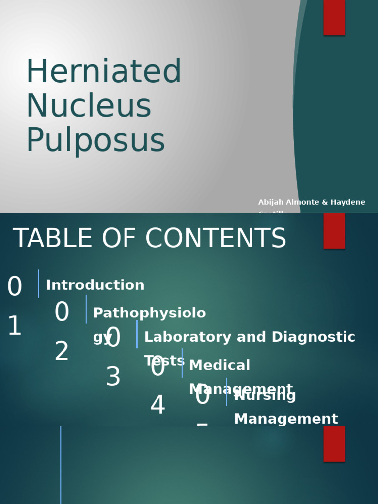 Herniated Nucleus Pulposus HNP | PDF | Pain | Nervous System