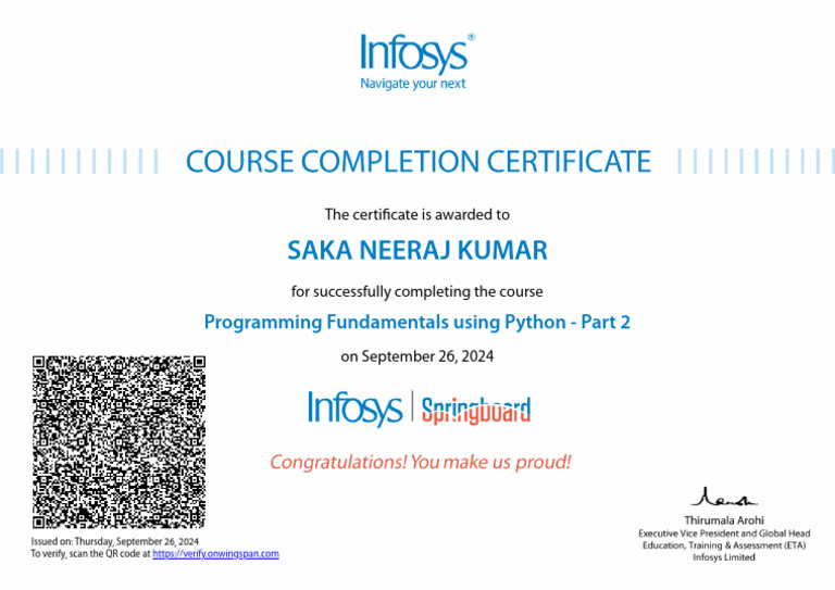 Saka Neeraj Kumar: Programming Fundamentals Using Python - Part 2 | PDF