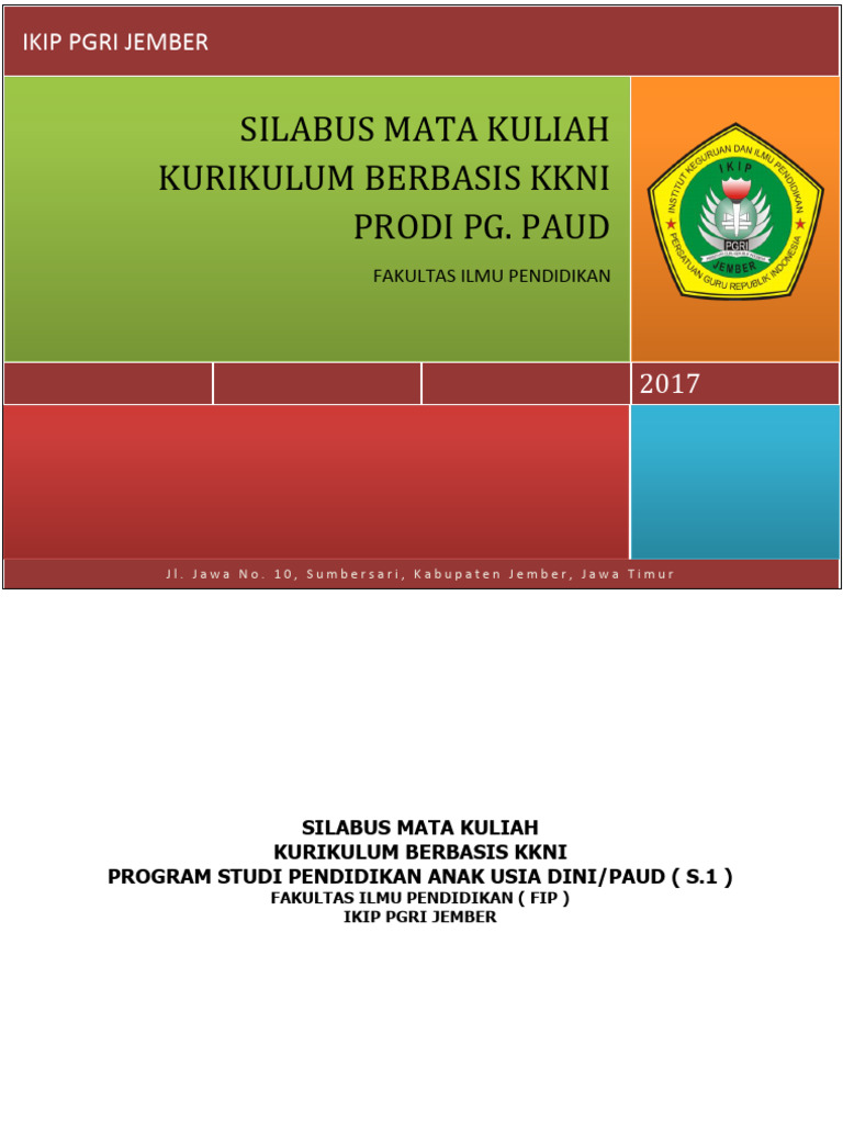 Silabus Pg Paud Ikip Pgri Jember Pdf