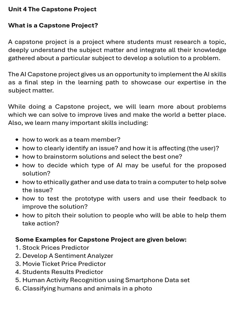 Unit_4_The_Capstone_Project (2) | PDF | Brainstorming | Malnutrition
