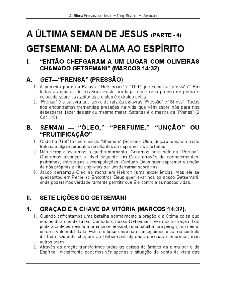 Getsemani | PDF | Anjo | Jesus