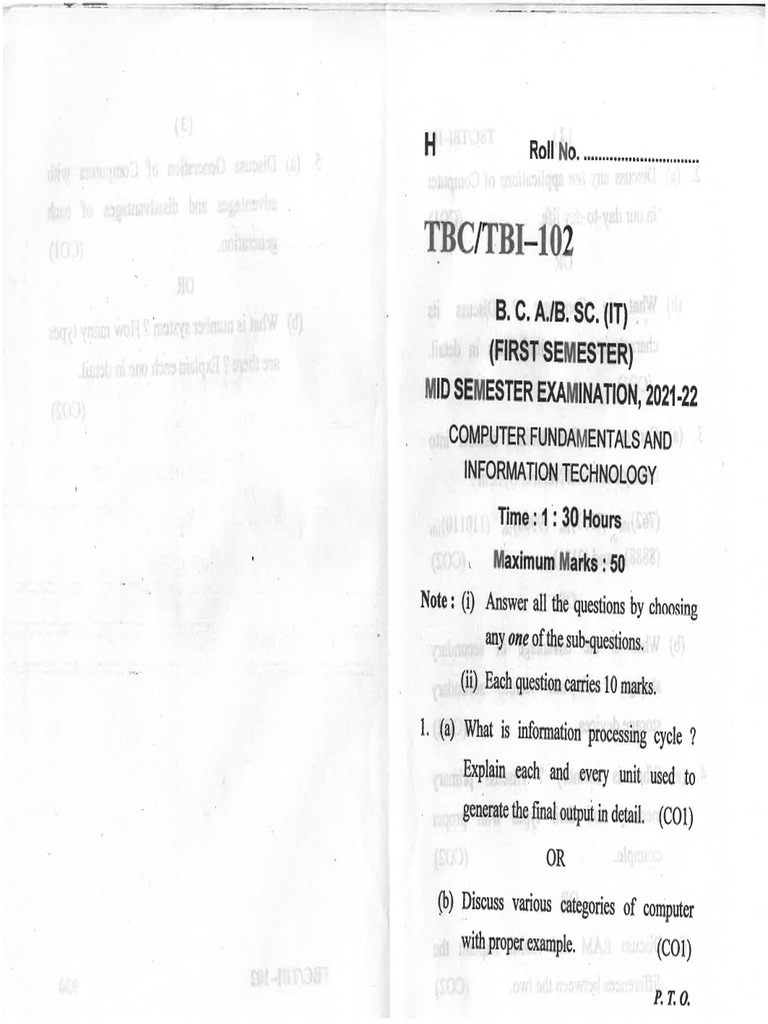 tbc102 Midsem 2021 | PDF
