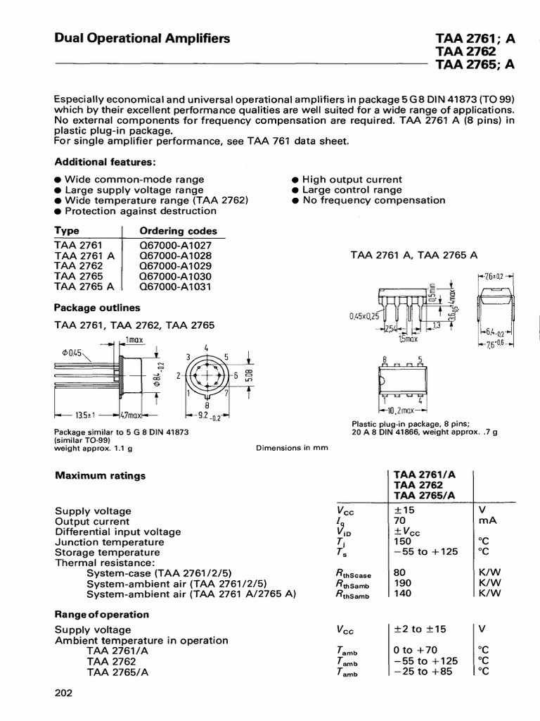 TAA2761 Siemens | PDF