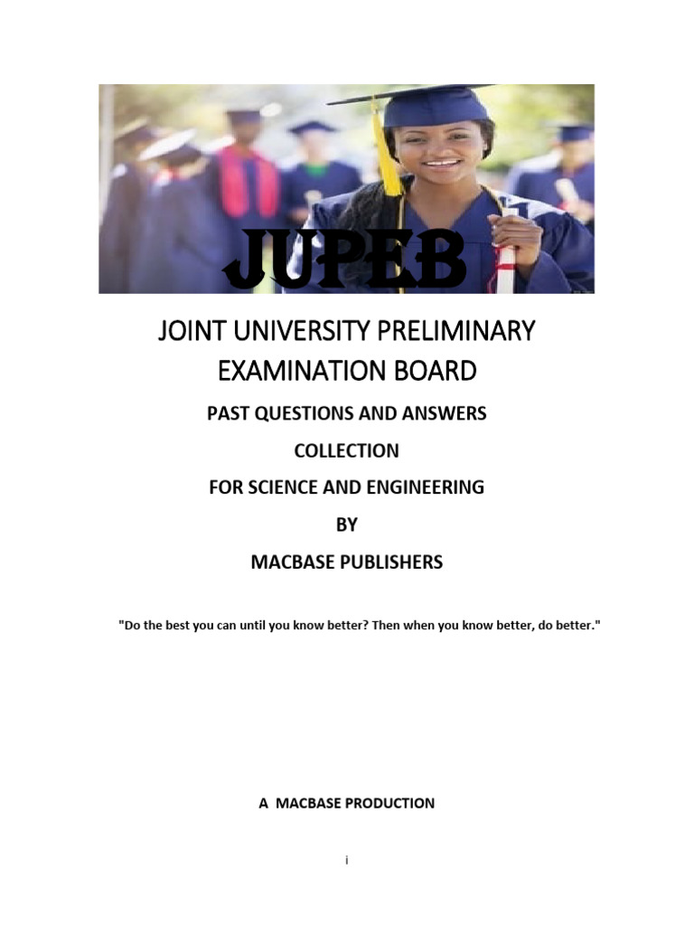 Prepages For Engineering Jupeb PQ New-1 | PDF | University And College ...