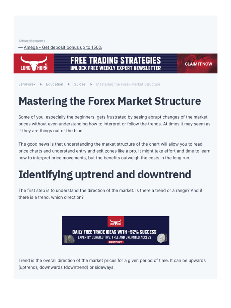 Mastering The Forex Market Structure | PDF | Foreign Exchange Market ...