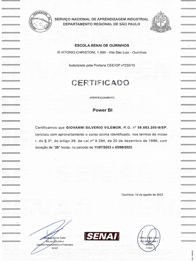 Certificado - Power BI | PDF