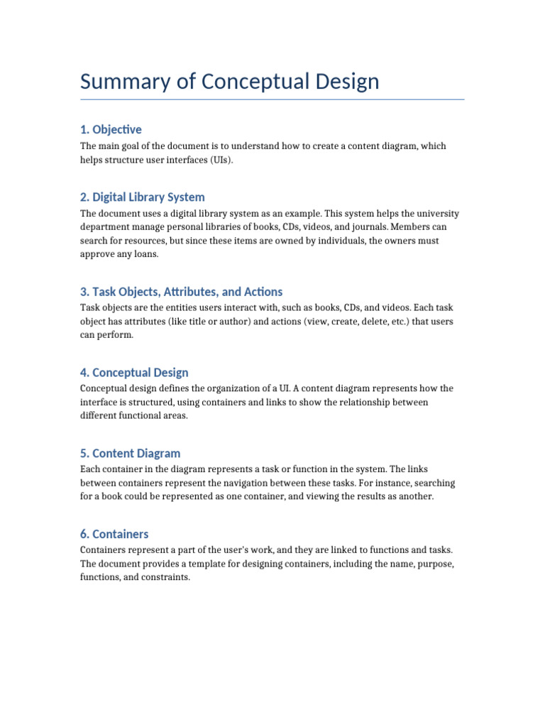 Creating Content Diagrams for UIs | PDF