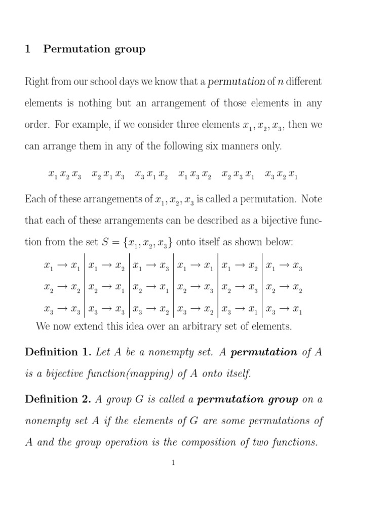Permutation-Group | PDF | Group (Mathematics) | Permutation Permutation-Group | PDF | Group (Mathematics) | Permutation