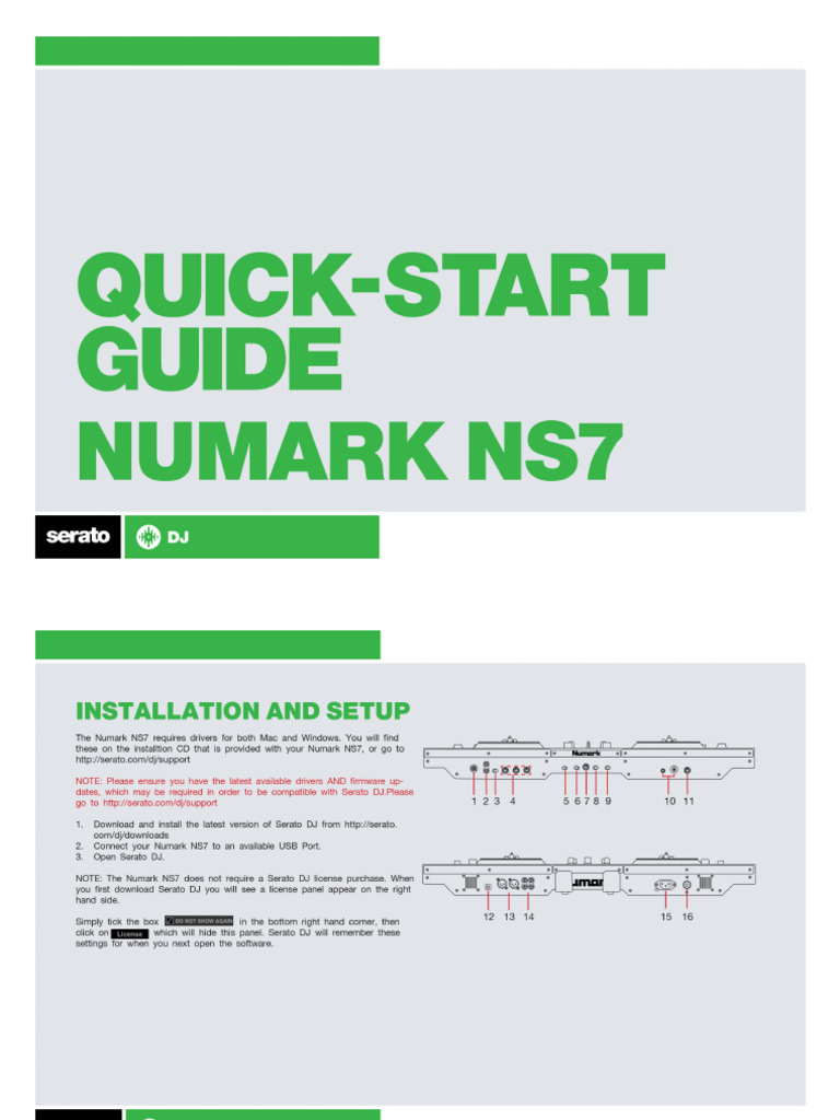 Numark NS7 QSG | PDF