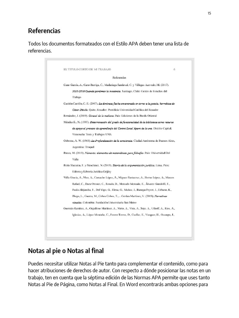 Anexo VII Guia Normas APA 7ma Edicion Notas Al Pie | PDF