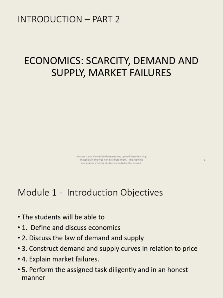 Module 1 - Introduction (OSTUDENTS) - Part 2 | PDF | Demand | Supply ...