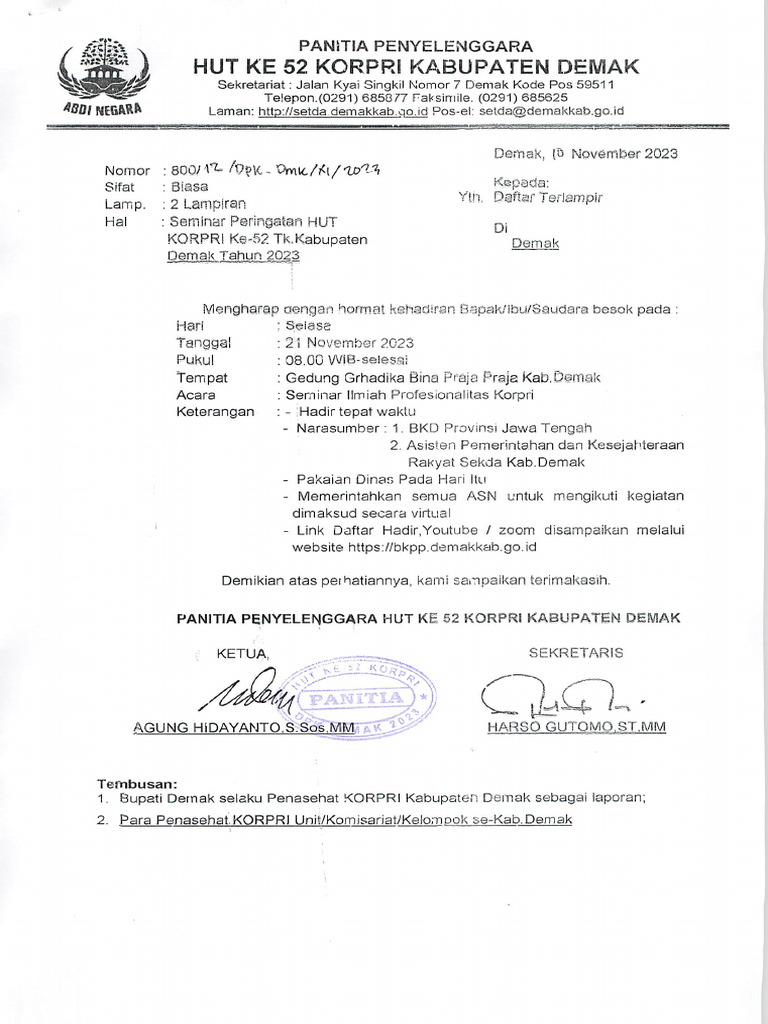 Seminar Hut Korpri | PDF