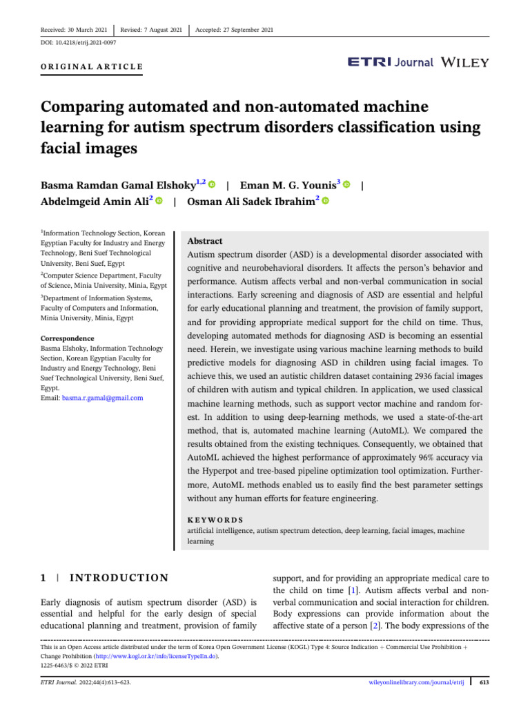 Comparing Automated and Non Automated Machine Learning For Autism ...