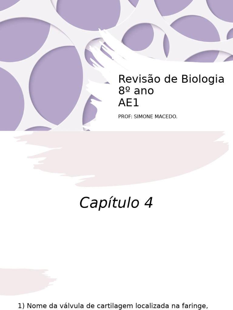 8º ano - Revisão AE1 | PDF