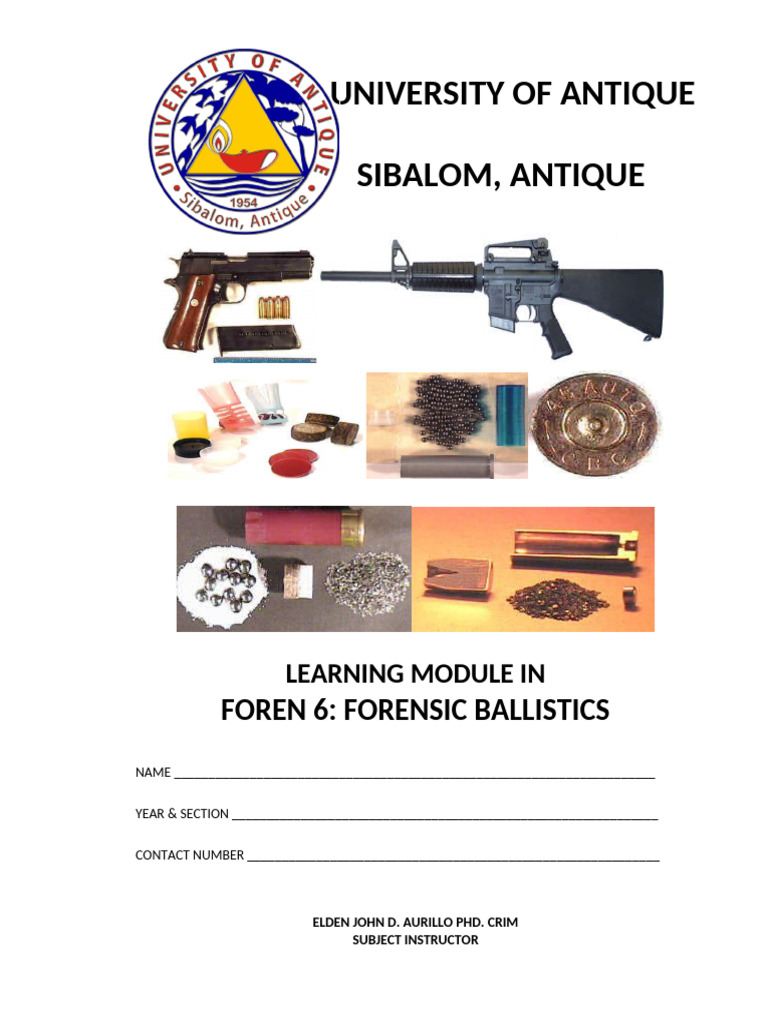Crim 3 Module Edited 2022 (1) | PDF | Gun Barrel | Bullet