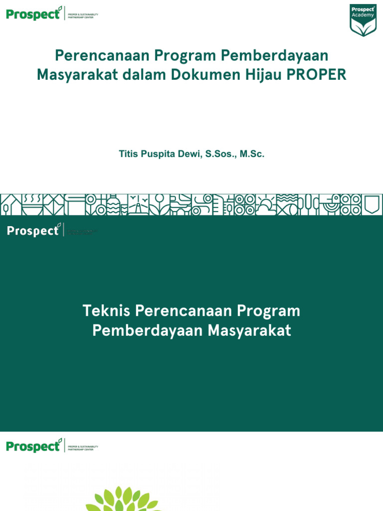 Materi Perencanaan Program Pemberdayaan Masyarakat Dalam PROPER-TPD | PDF