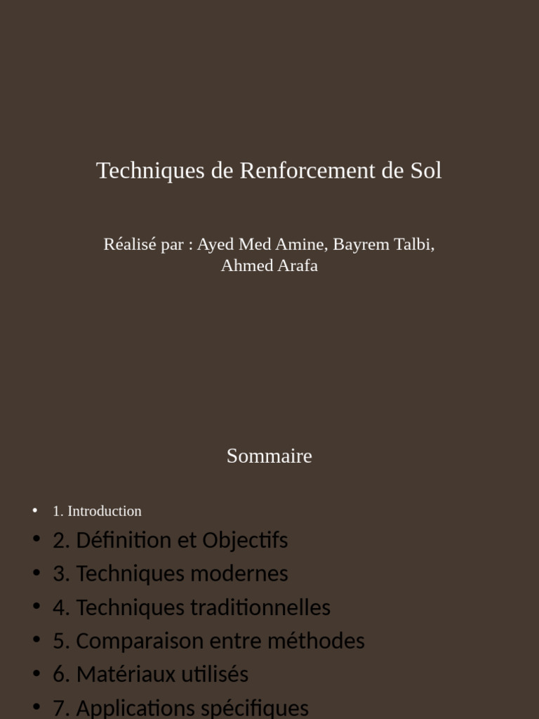Techniques de Renforcement de Sol | PDF