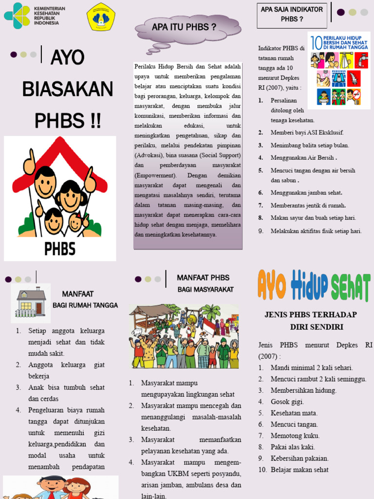 LEAFLET PHBS | PDF