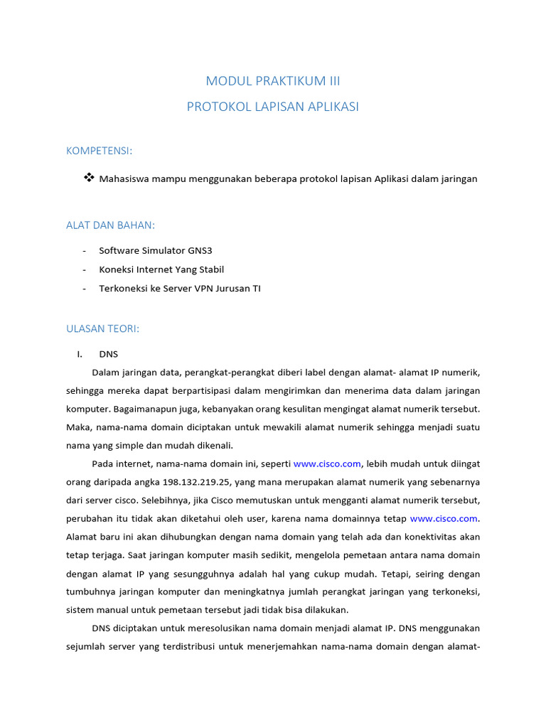 Modul Praktikum 3 - Protokol Lapisan Aplikasi_ARP | PDF
