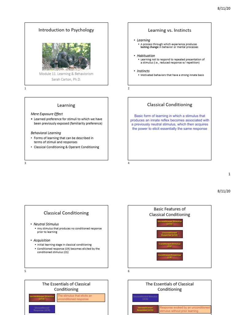 Learning Theories: Conditioning Explained | PDF | Classical ...