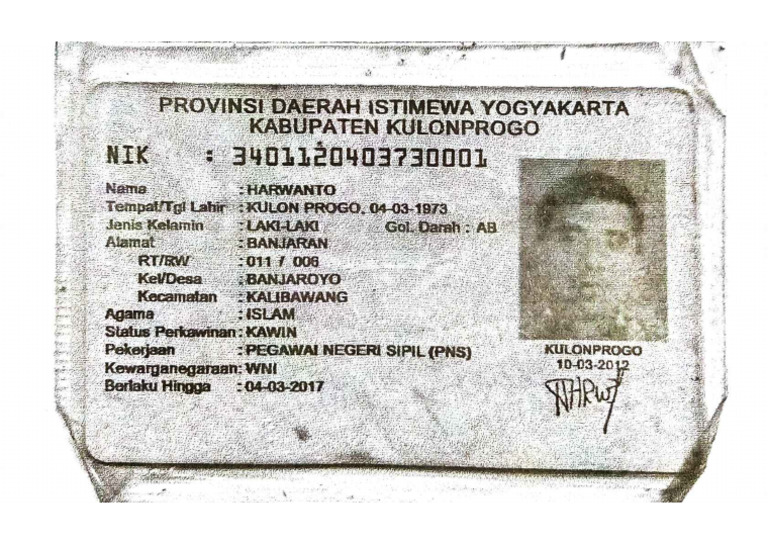 scan KTP pak har | PDF