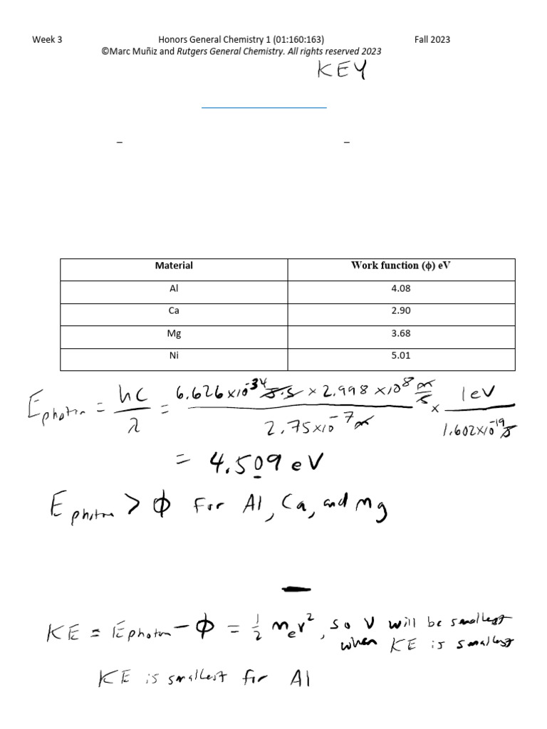 Week 3 - Timed Practice 2 (9.14.2023) KEY | PDF | Laser | Light