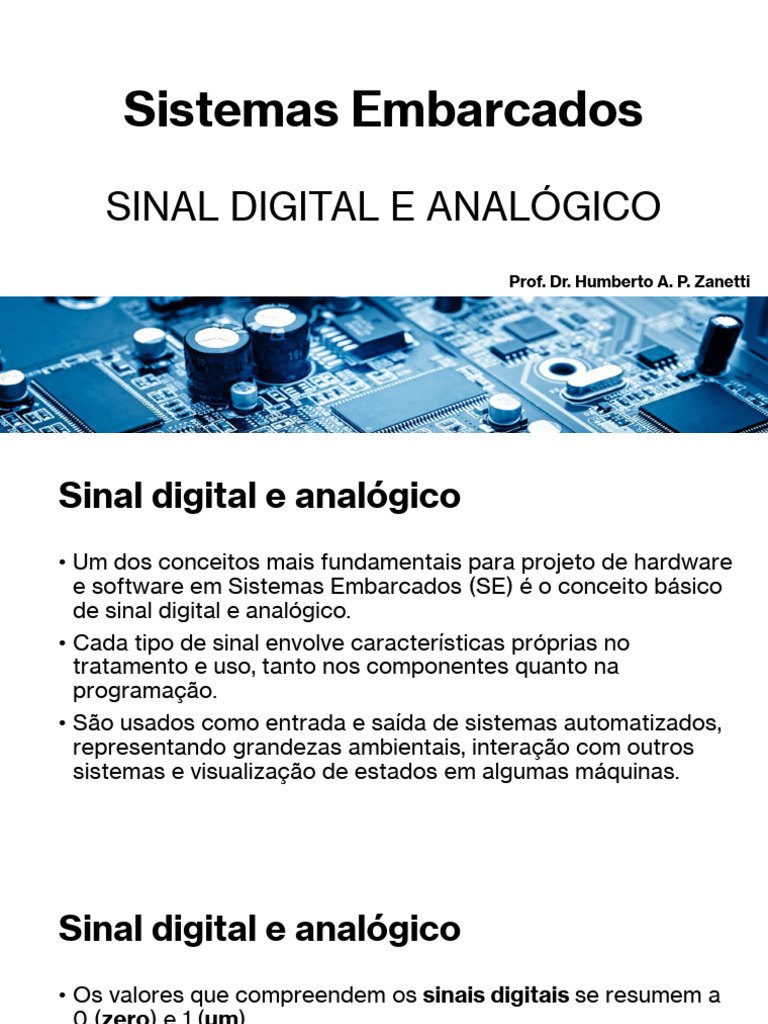 Diferenças entre Sinais Digitais e Analógicos | PDF | Sinal Analógico ...
