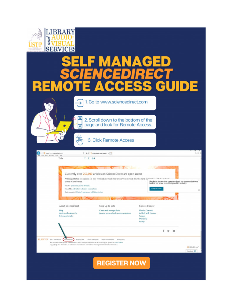 Elsevier ScienceDirect Remote Access Guide | PDF