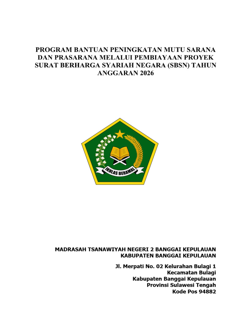 Kak Dan Rab Usulan SBSN 2026 | PDF