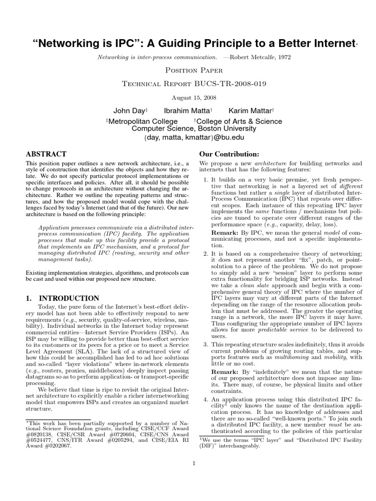 2008-019-IPC-arch | PDF | Computer Network | Routing