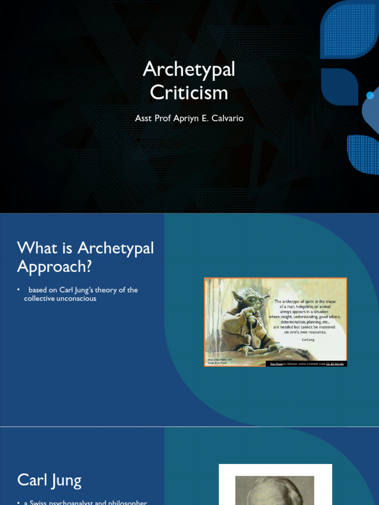 Archetypal Criticism Overview | PDF | Unconscious Mind | Carl Jung