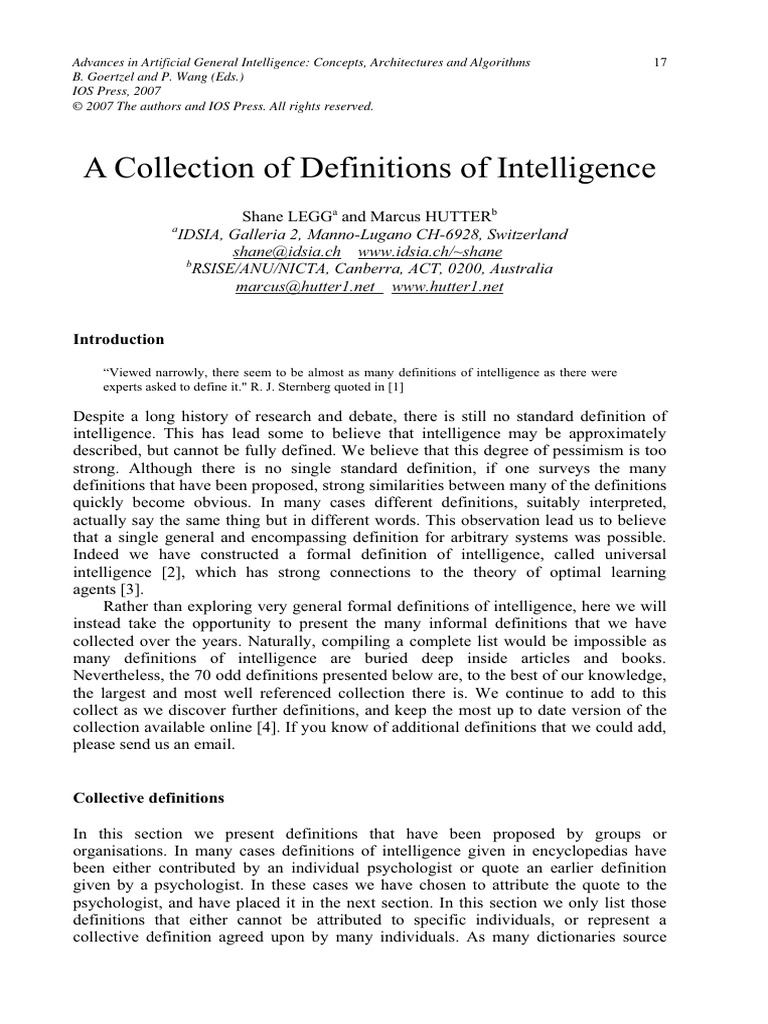 Advances in Artificial General Intelligence Concep... - (A Collection ...