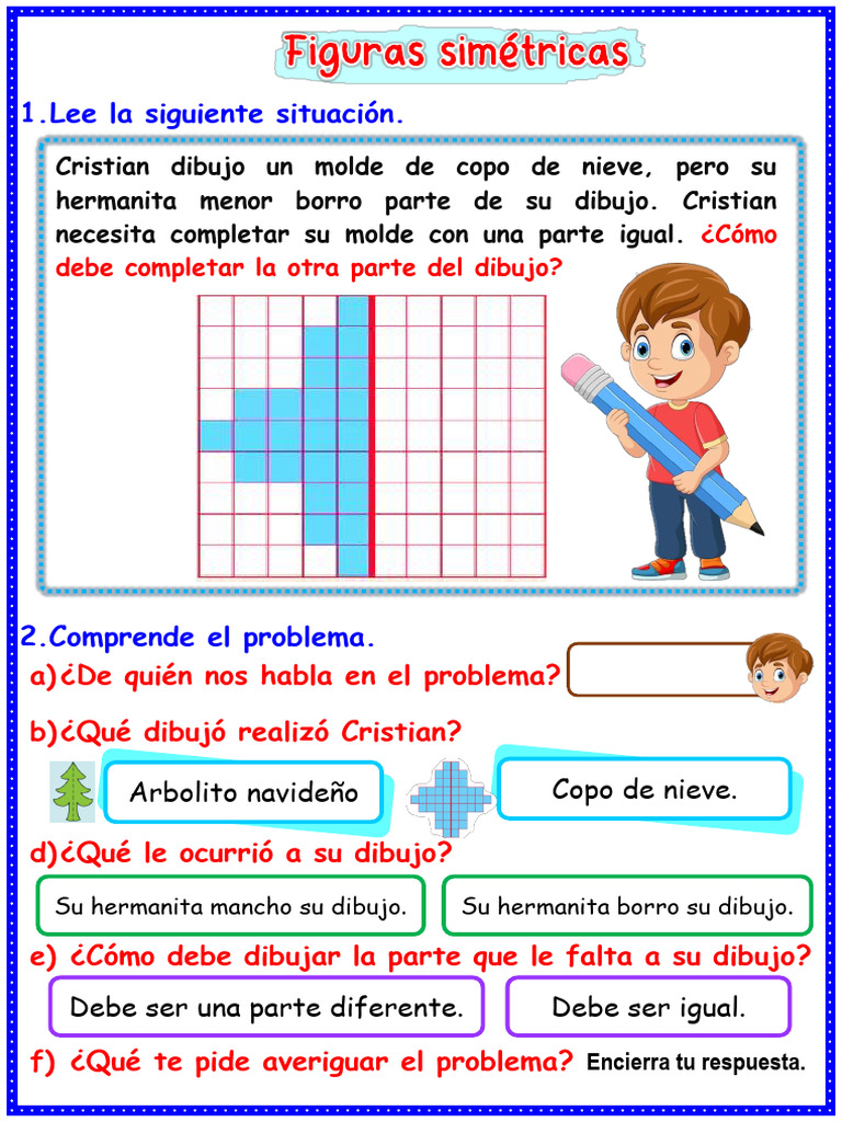 Ficha Simetria de Figuras Maestra Janet | PDF