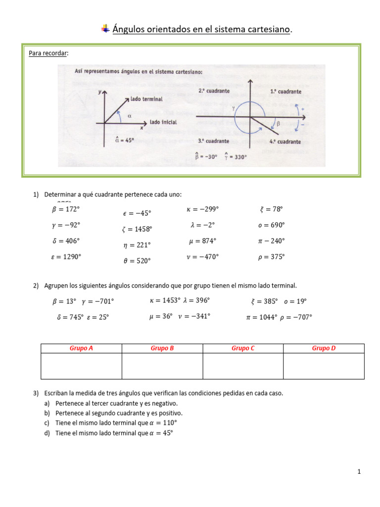 Func Trig (Planifiacion Final) | PDF | Ángulo | Triángulo