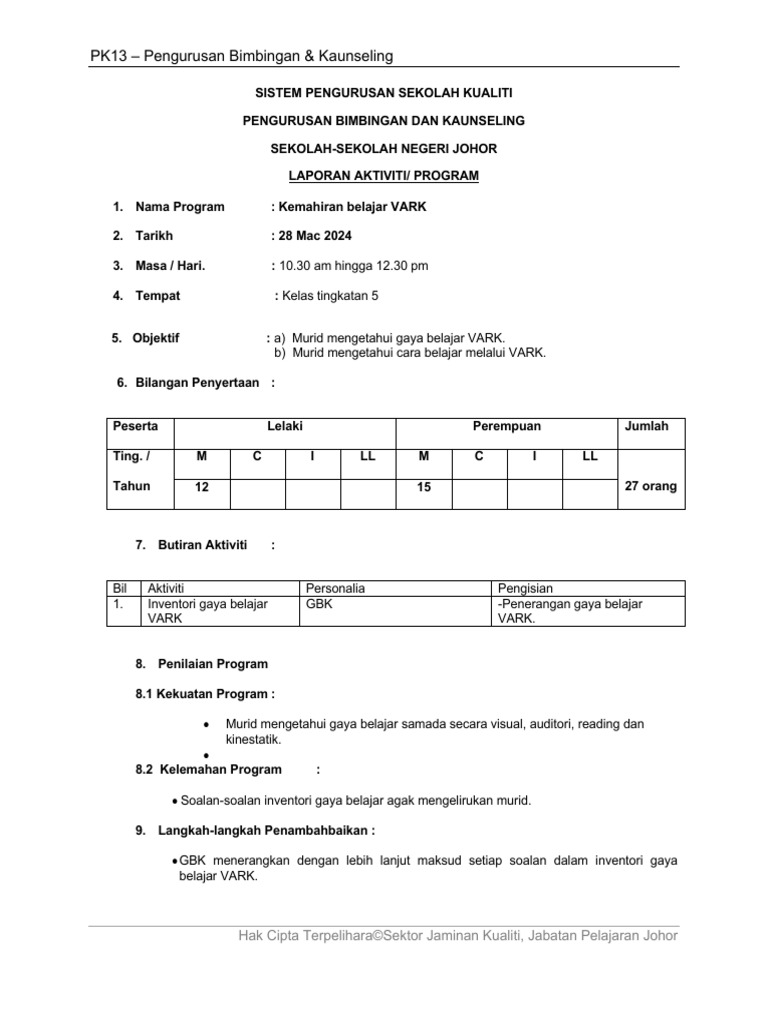 Kemahiran Belajar VARK | PDF