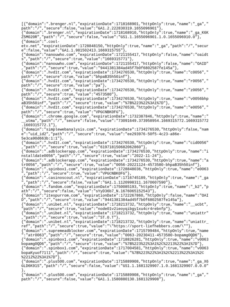 Cookie Data for Web Developers | PDF | Http Cookie