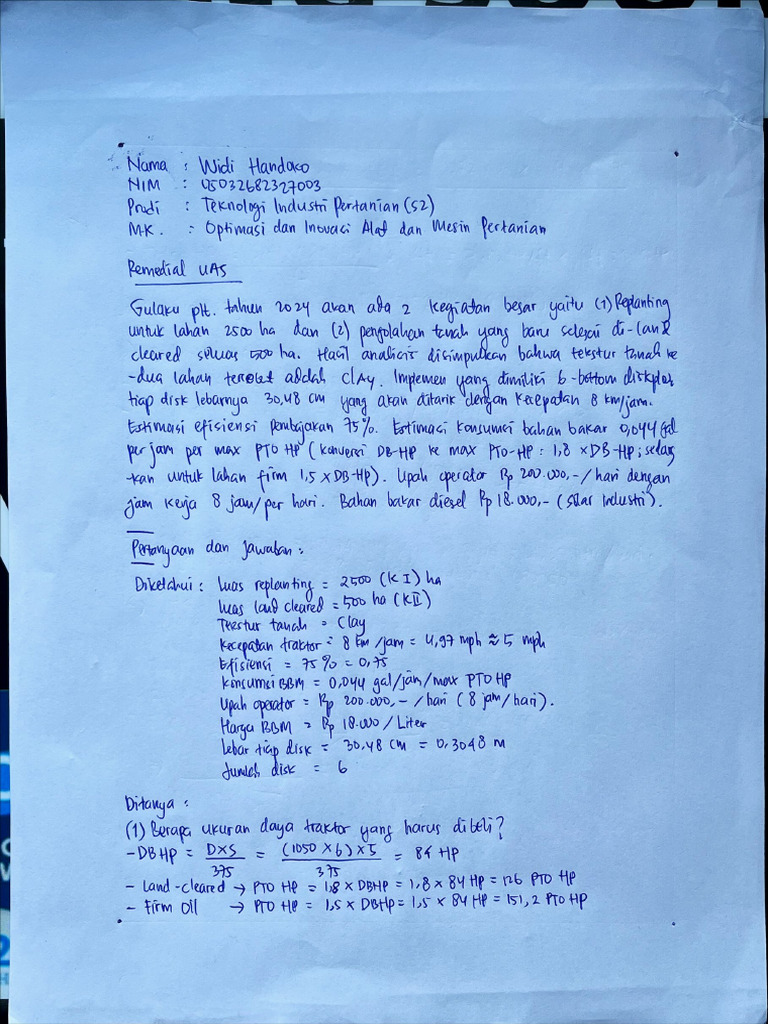 Widi Handoko - Remidial UAS | PDF