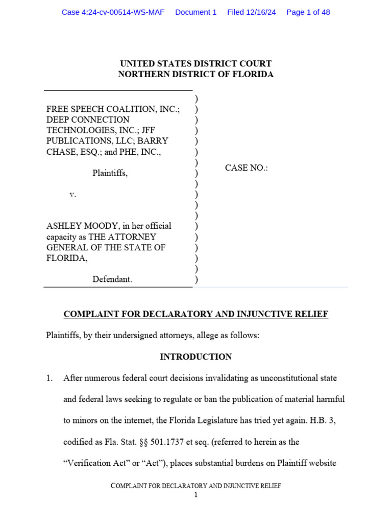 Verification Act Complaint | PDF | Legal Remedy | Internet