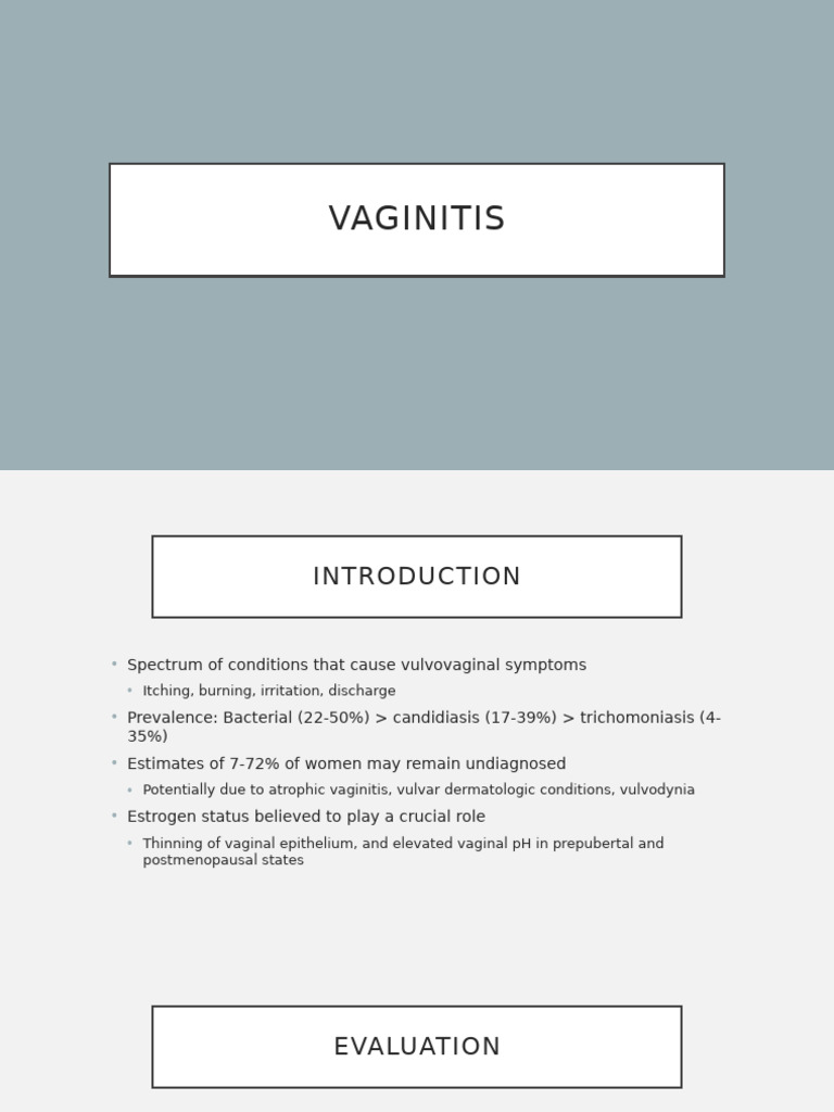 Presentation Vaginitis Pdf Vagina Epidemiology