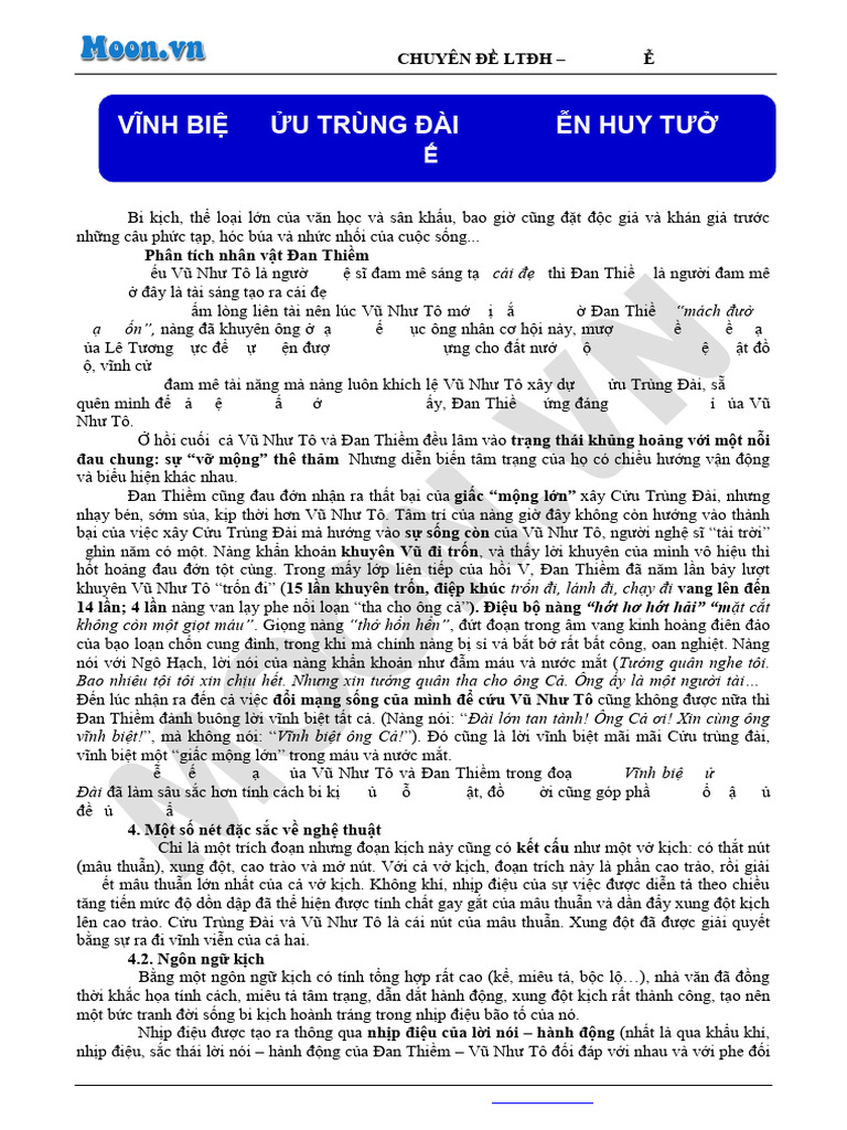 Vinh biet Cuu Trung dai - Nguyen Huy Tuong (tiet 2) | PDF