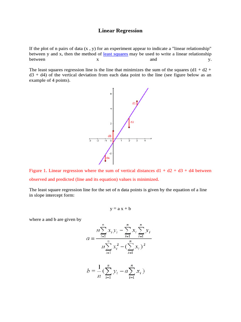 Simple Linear Regression | PDF | Least Squares | Linear Regression Simple Linear Regression | PDF | Least Squares | Linear Regression
