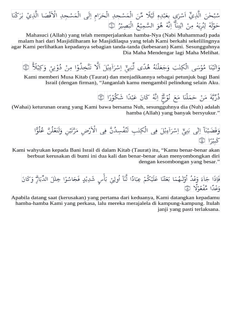 Surat Al Isra | PDF
