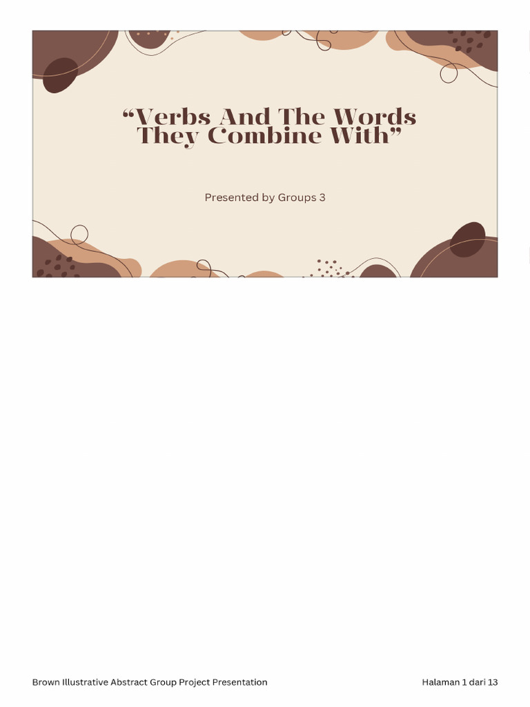 PPT Academic Vocabulary Verb and the words they combine with group 3 | PDF