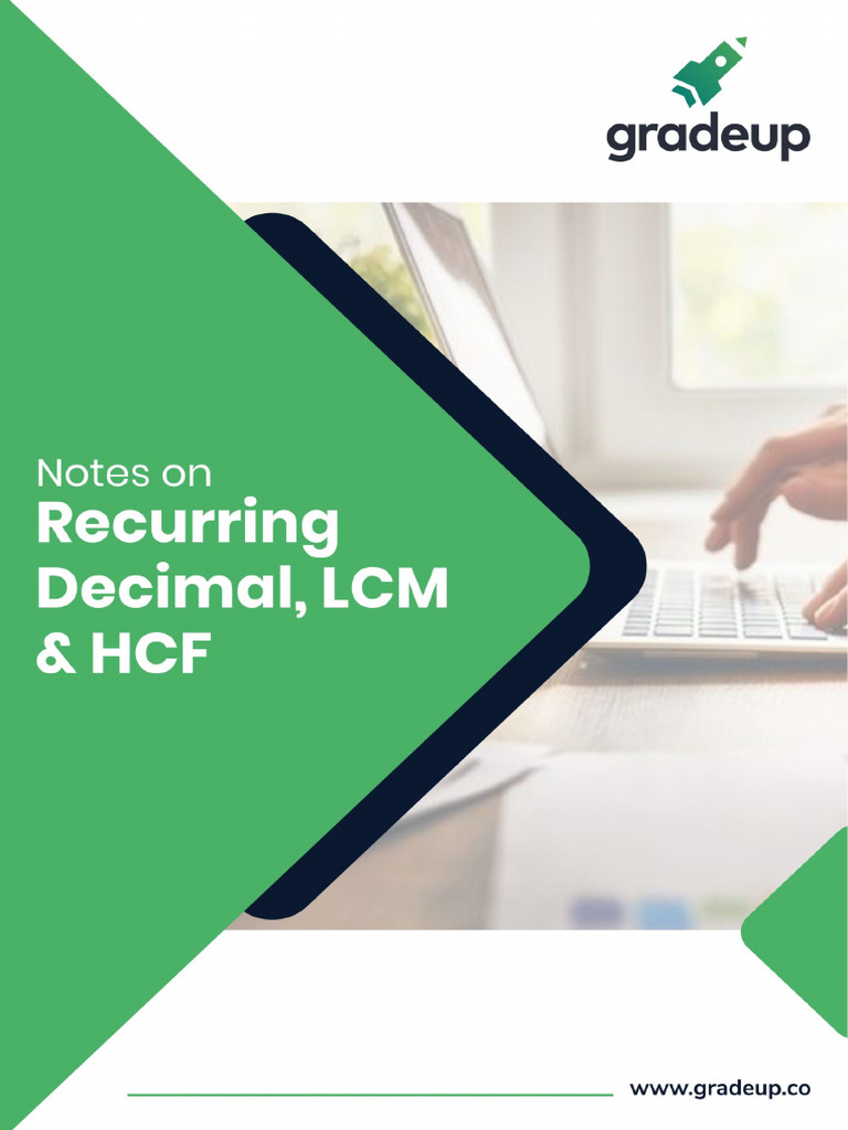 Recurring Decimal, LCM, HCF - pdf-76 | PDF